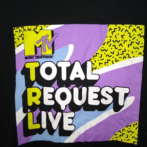 MTV | Shirts | Mtv Total Request Live Black Tshirt | Poshmark